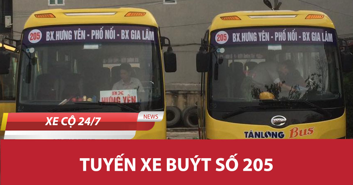 Tuyến xe buýt 205 Hà Nội – Lịch trình – Điểm dừng hôm nay